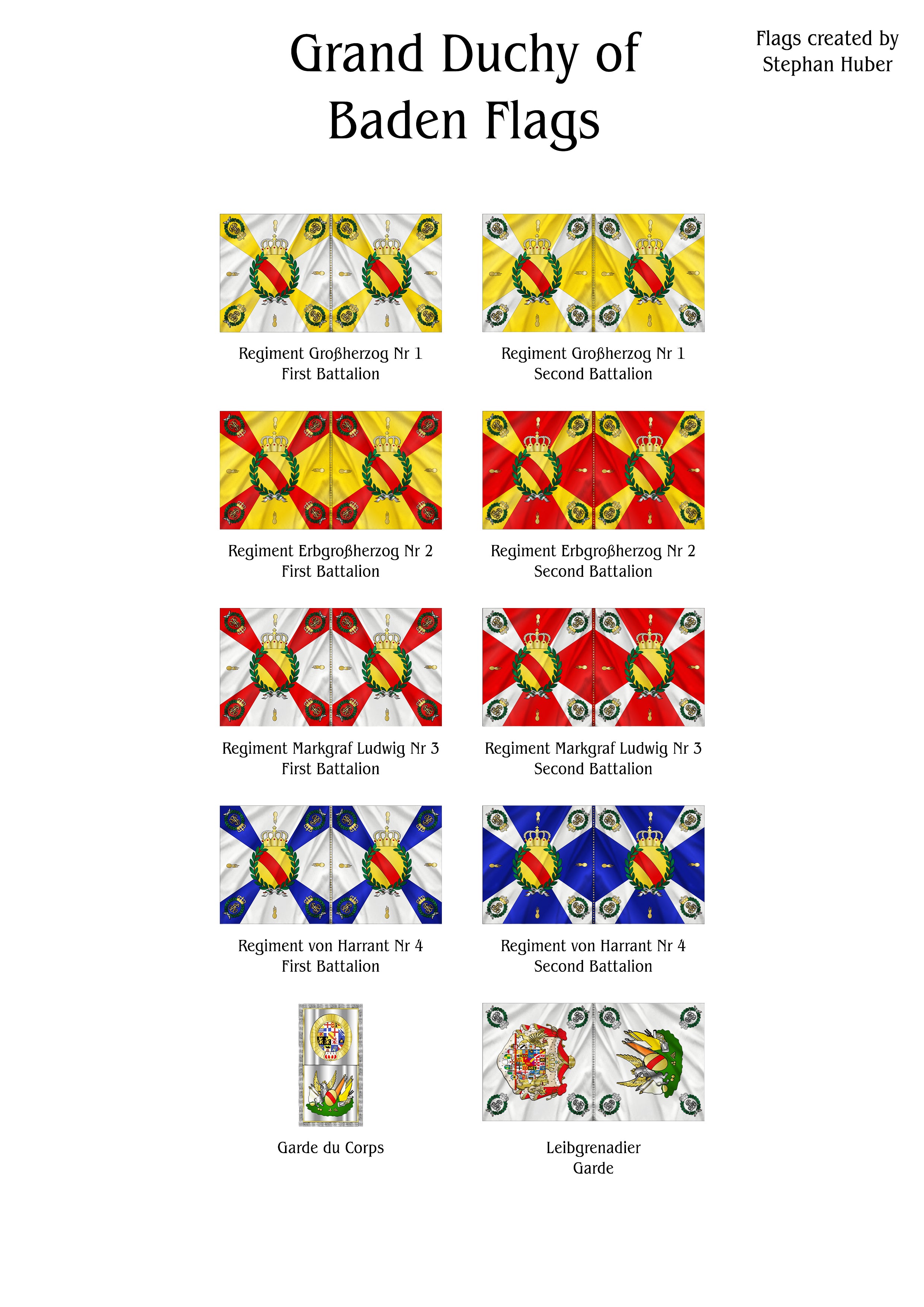 Grand Duchy of Baden - Flags for Printing – Piano Wargames